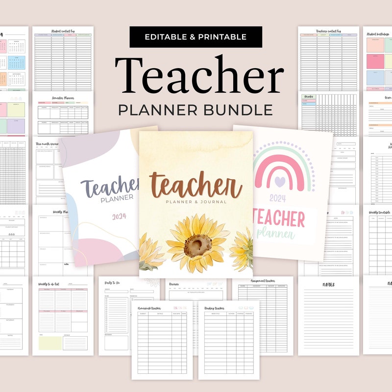 Teacher Planner - Etsy