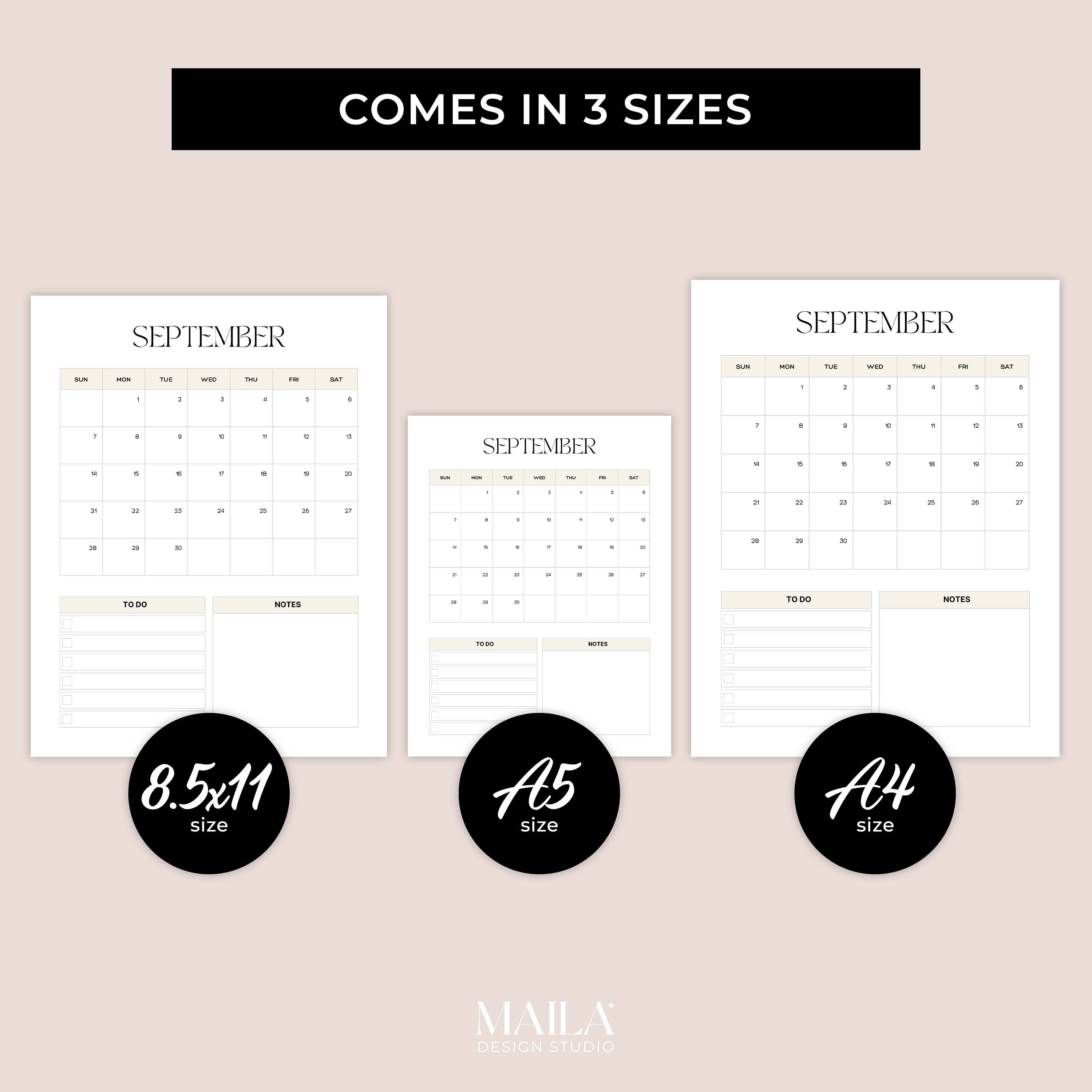 2025 Planner Template in Beige With Extra Covers Easy to Edit Canva ...