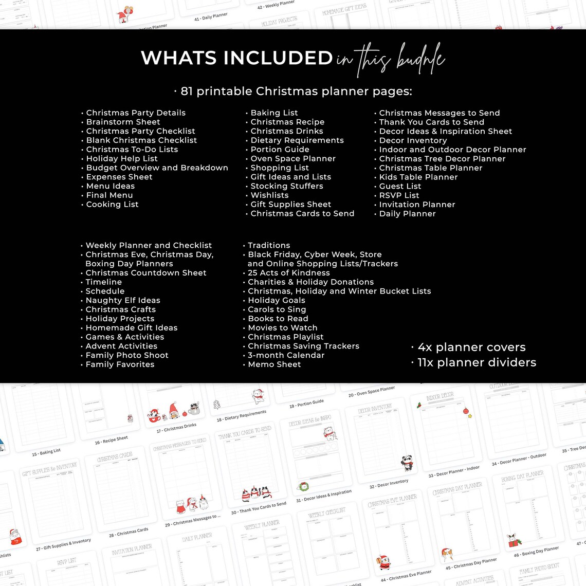Christmas Planner Mega Bundle With Covers and Dividers - Ready to Print ...