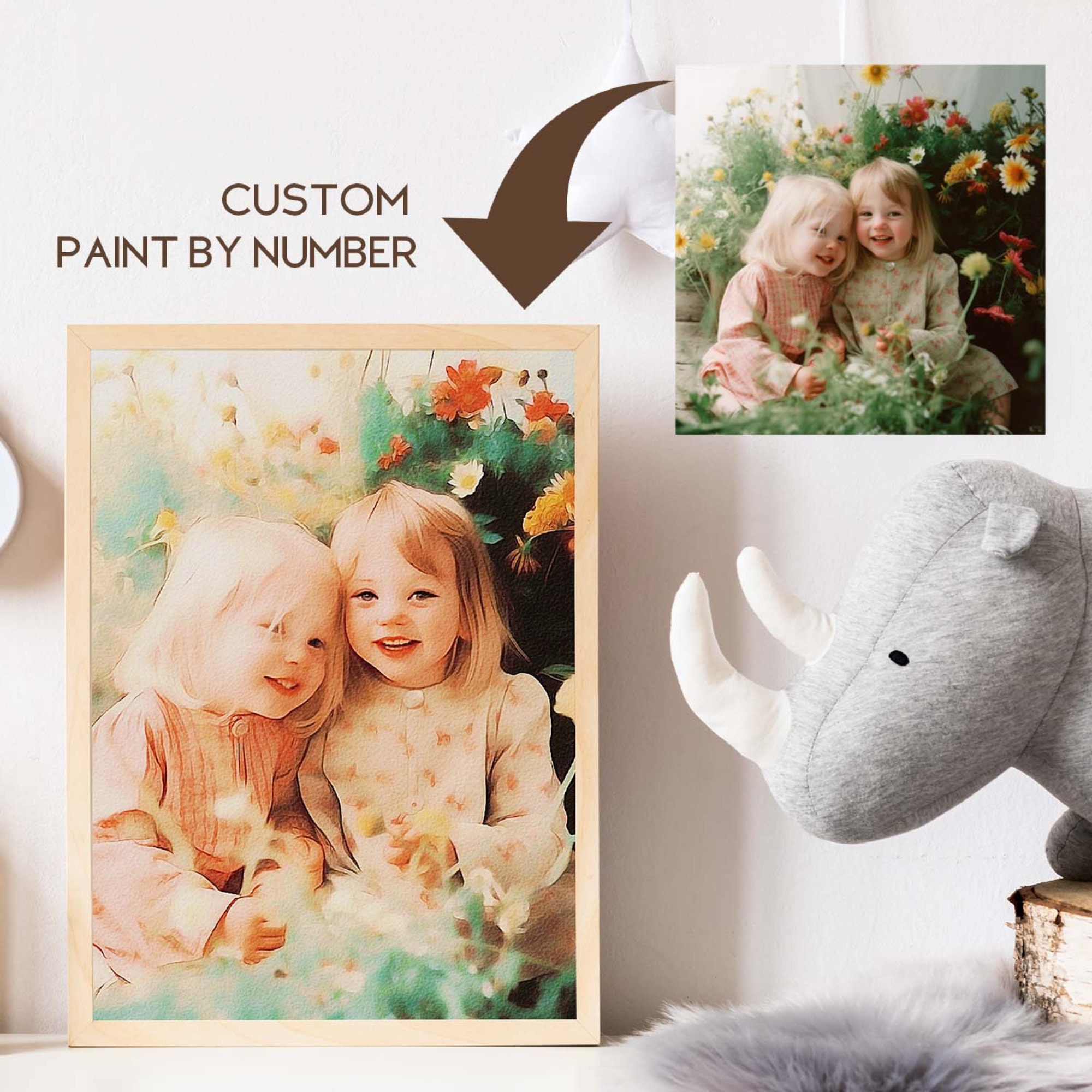 Custom Paint by Number Kitwedding Memorypaint Your Photostransfer Your ...