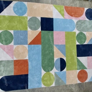 Multi Color 8x10 Hand Tufted Rug Handmade Wool Rug Multi Area Rug ...