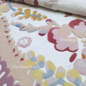 Authentic Aracelli Floral Rug Irregular Shape Hand Tufted Rug Handmade ...