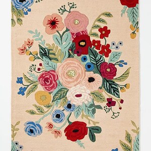 5x8 Luxury Floral Hand Tufted Rug Handmade 100% Woolen Rug Beautiful ...