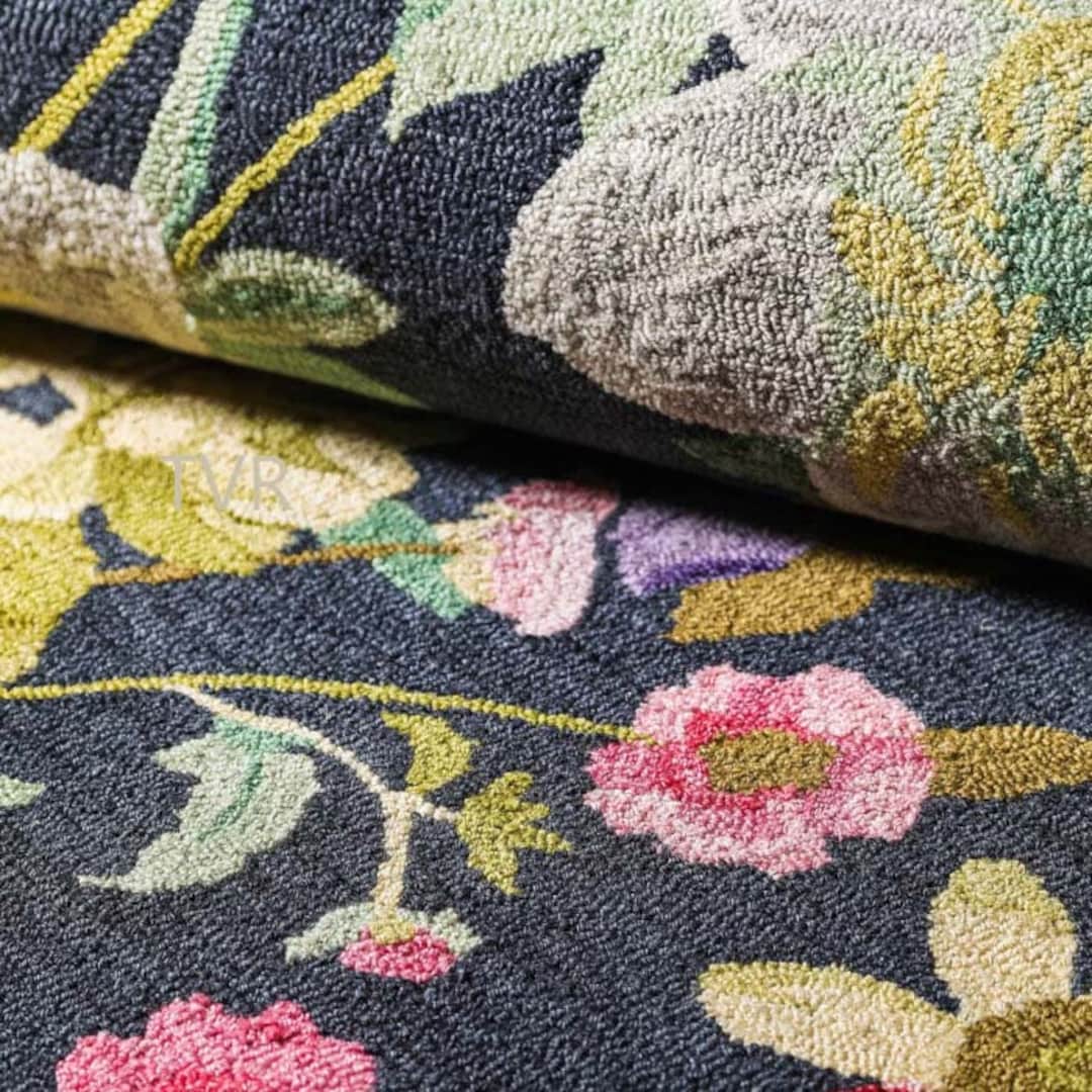 Premium Quality 8x10 Floral Rug Hand Tufted Rug Handmade 100% Wool ...