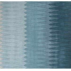 Living Dining Room Ombre Rug Tonal Blue Hand Tufted Rug Handmade 100% ...