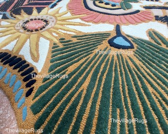 Authentic Aracelli Floral Rug Irregular Shape Hand Tufted Rug Handmade ...