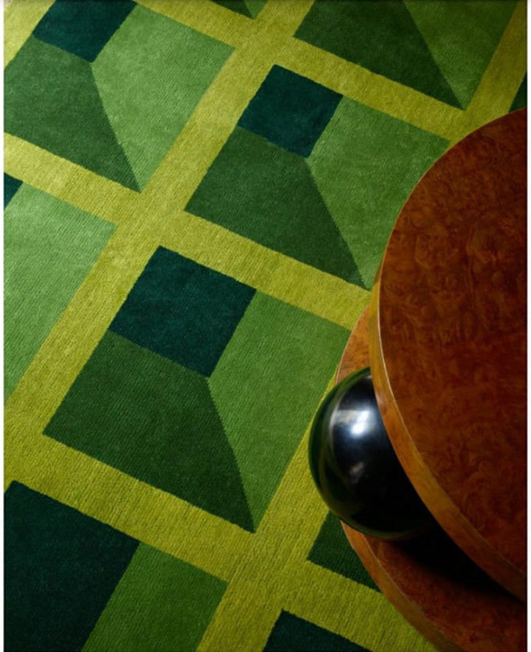 3D Living Room Rug Hand Tufted Green Rug Handmade 100% Woolen - Etsy