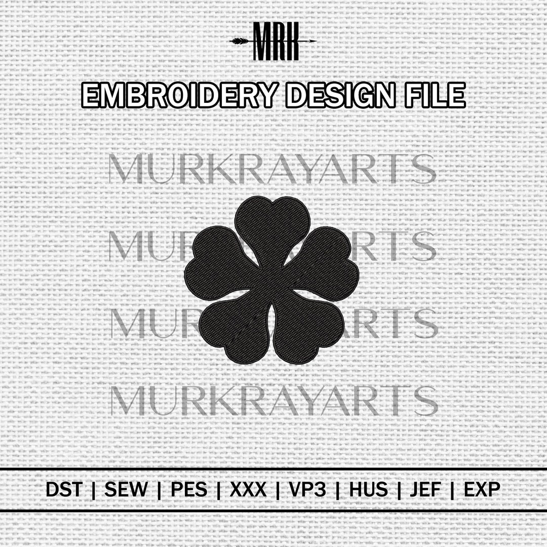 Five Leaf Clover Anime Inspired Embroidery Design File - Etsy