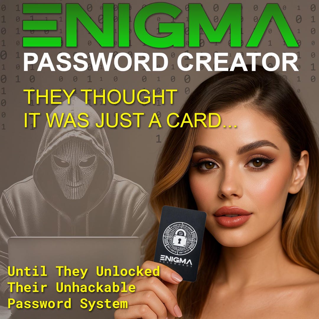 Enigma Password Metal Card: Analog Security, Encrypted Wallet Insert - Etsy