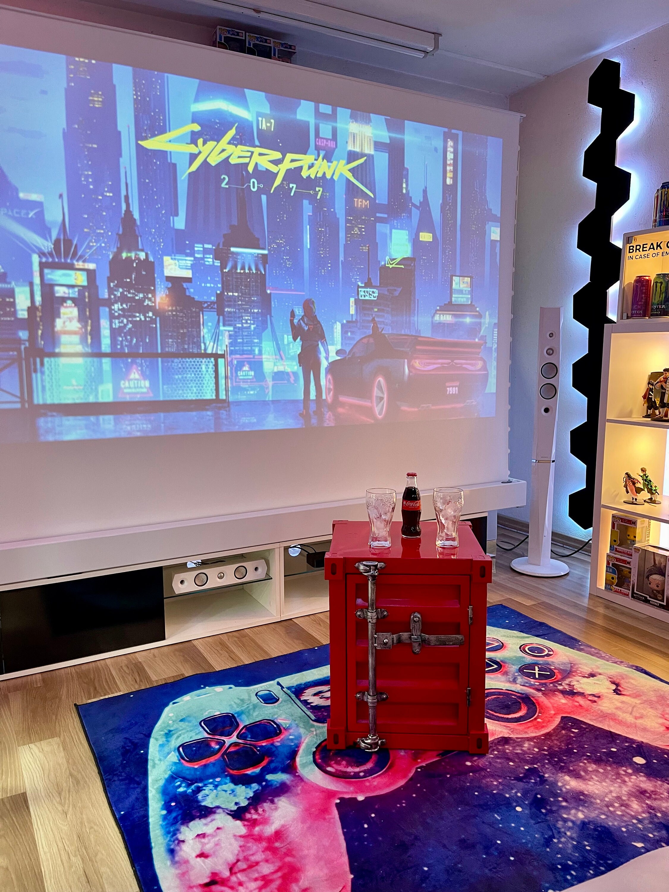 Metal Cabinet in Container Design Cool Industrial Metal Retro Gaming ...