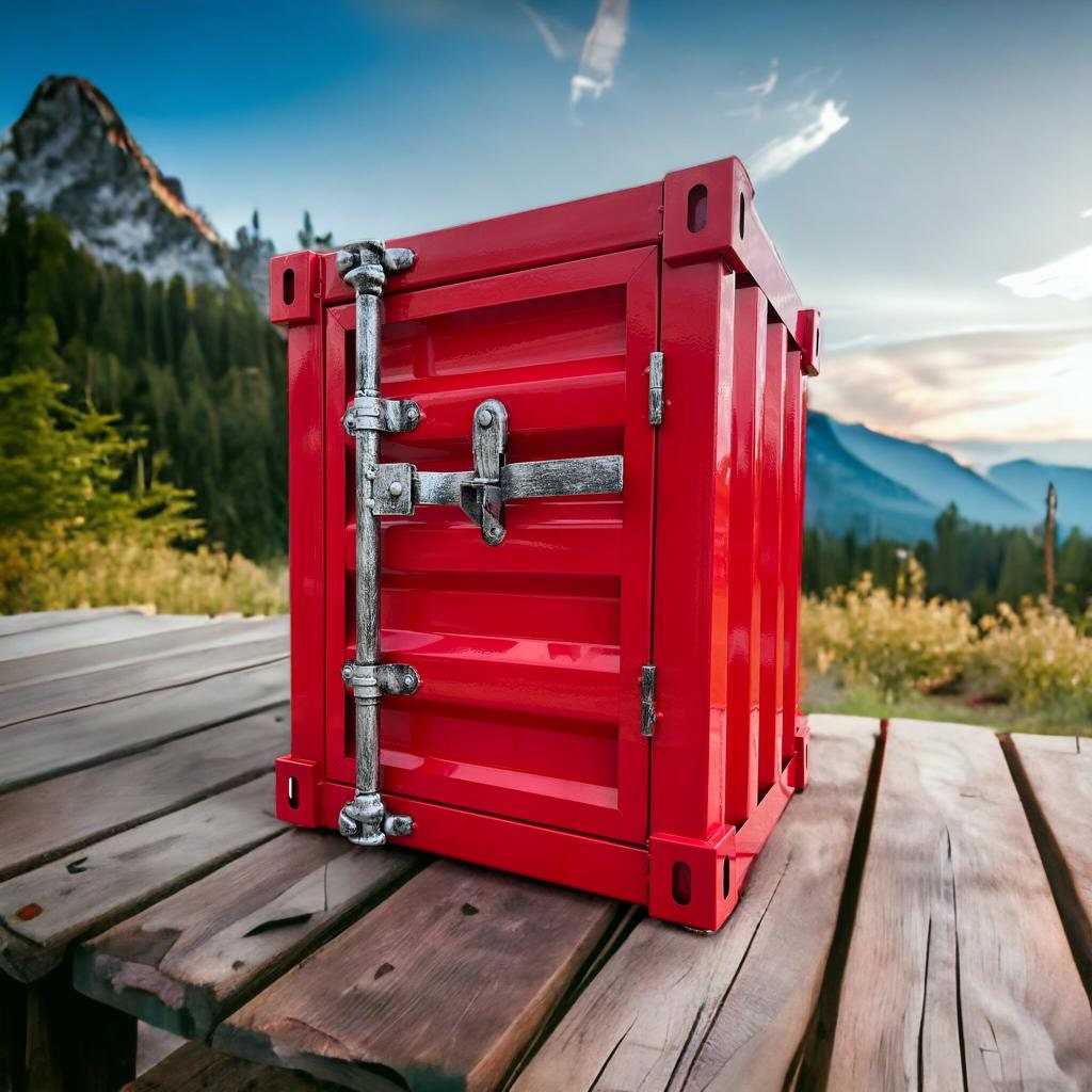 Metal Cabinet in Container Design Cool Industrial Metal Retro Gaming ...