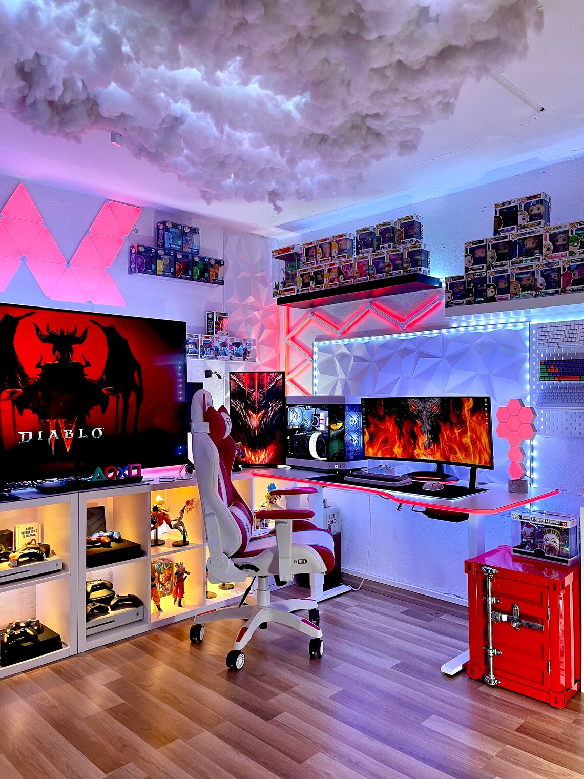 Metal Cabinet in Container Design Cool Industrial Metal Retro Gaming ...