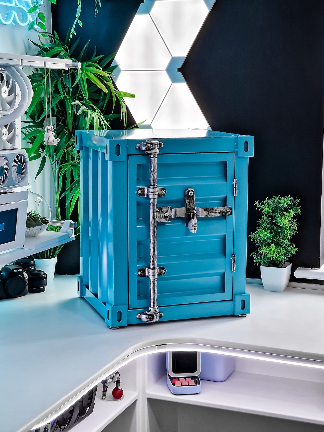 Cool Industrial Metal Retro Gaming Shipping Container Coffee Side Table ...