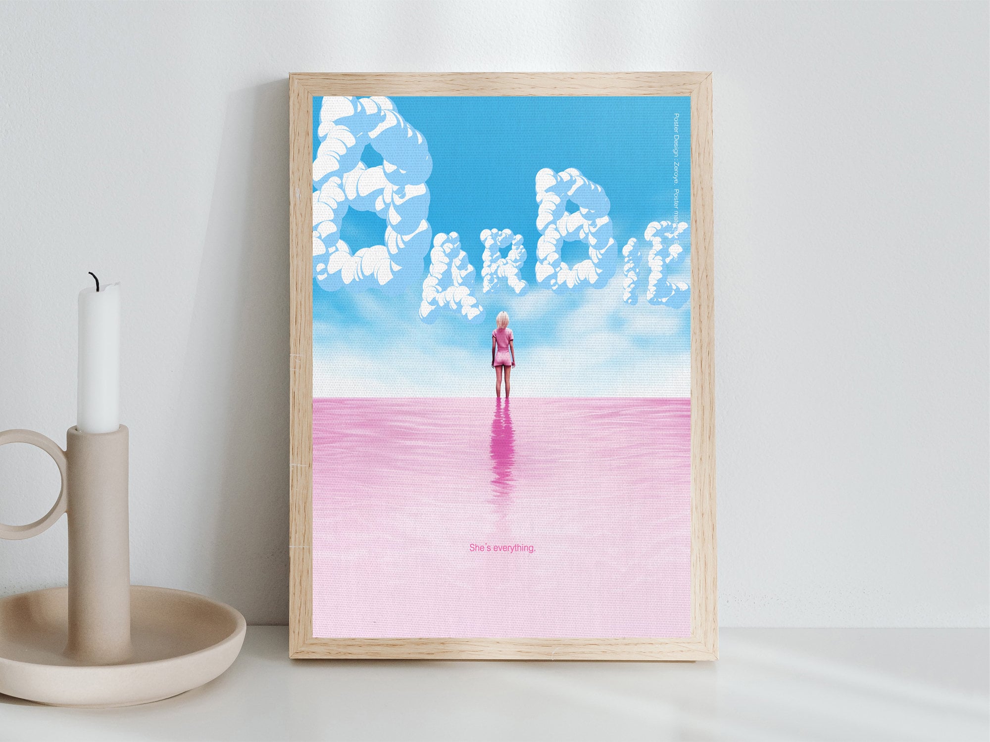Barbie Movie Poster 2023 Film | Silk Fabric Cloth Prints Poster