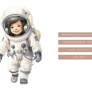 25 Watercolor Astronaut Clipart Bundle Digital Download Sublimation ...