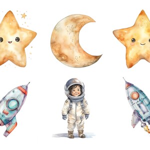 25 Watercolor Astronaut Clipart Bundle Digital Download Sublimation ...