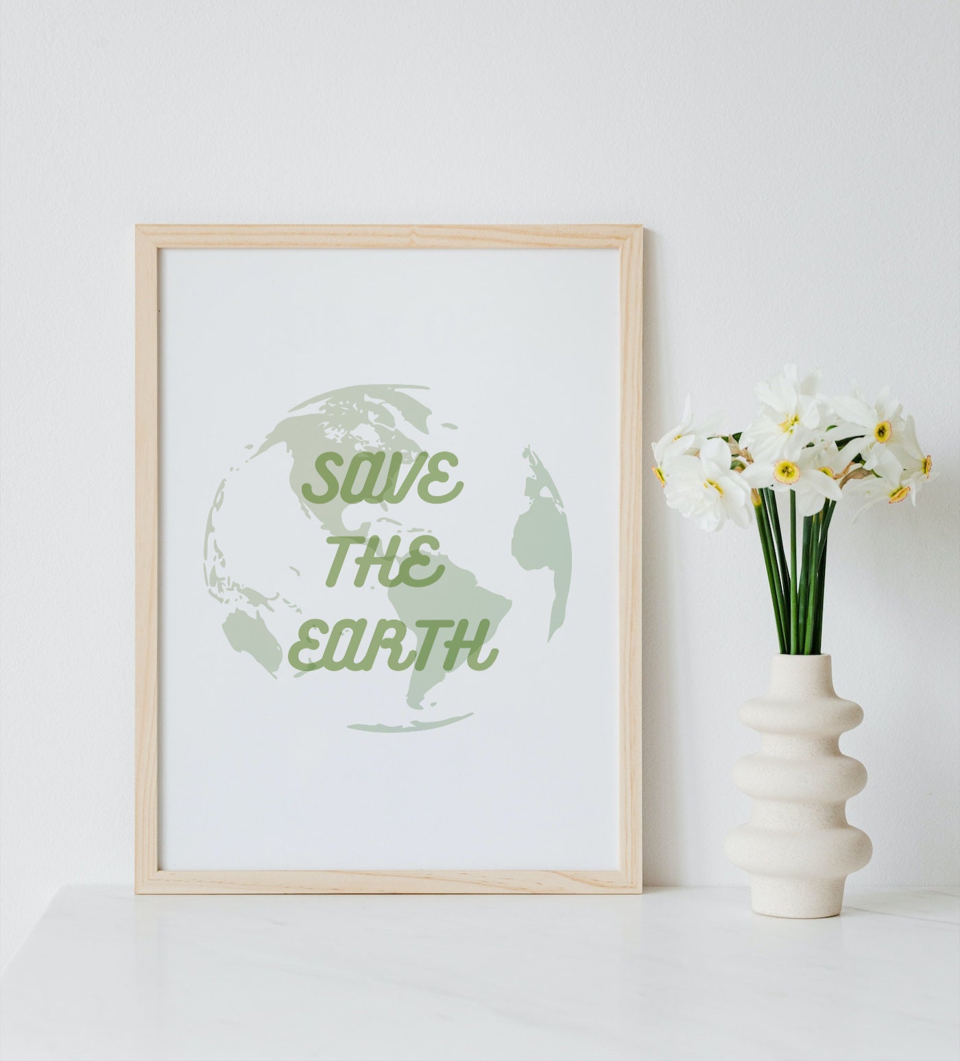 SAVE THE EARTH Printable, Earth Day, Love the Earth Print, Globe Printable, Classroom Decor ...