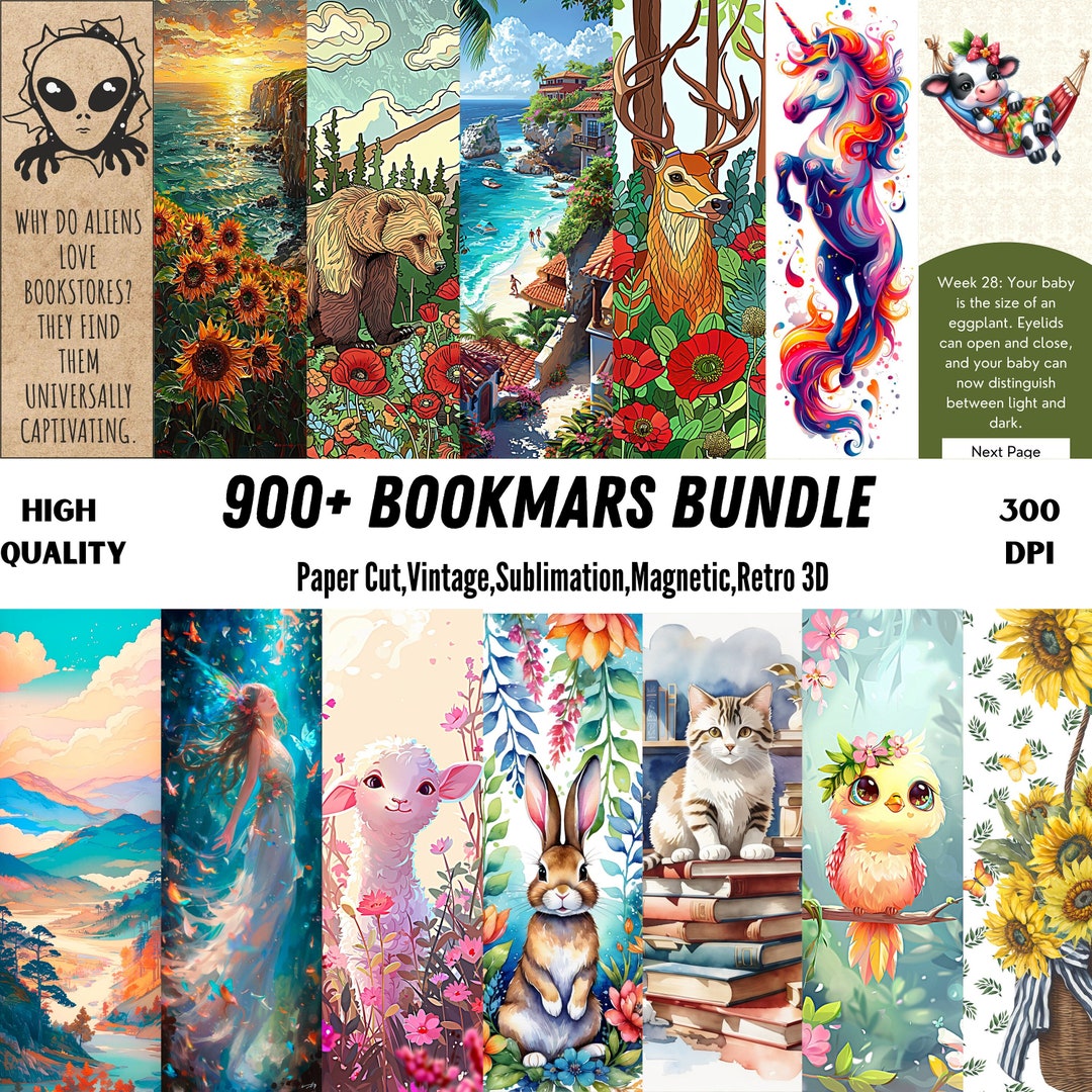 Bookmark +900 Mega Bundle,bookmark Png,retro Bookmark,vintage Bookmark ...