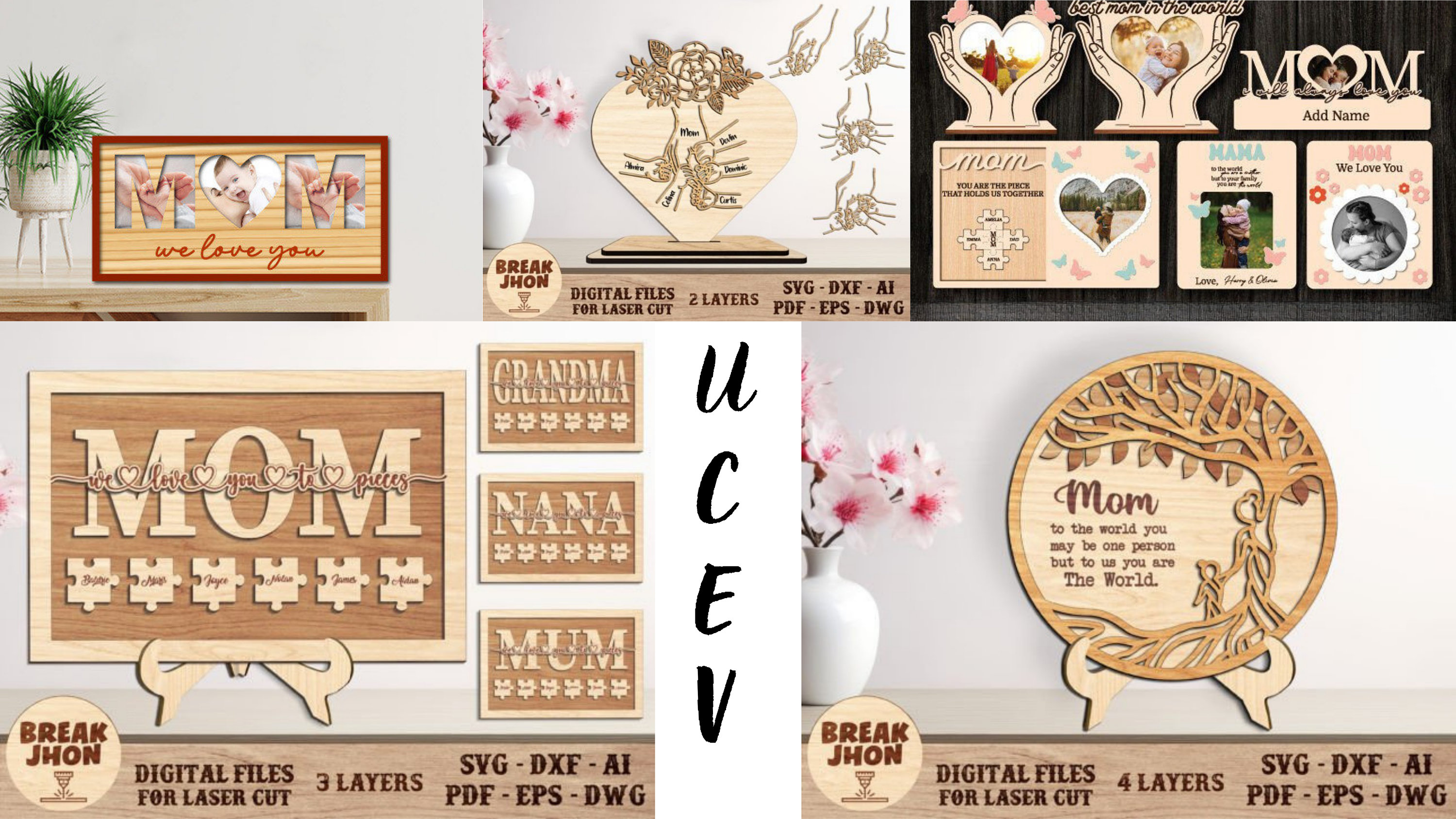 Personalized Mother's Day Mega Bundle,laser Cut Bundle,90 Mother's Day ...