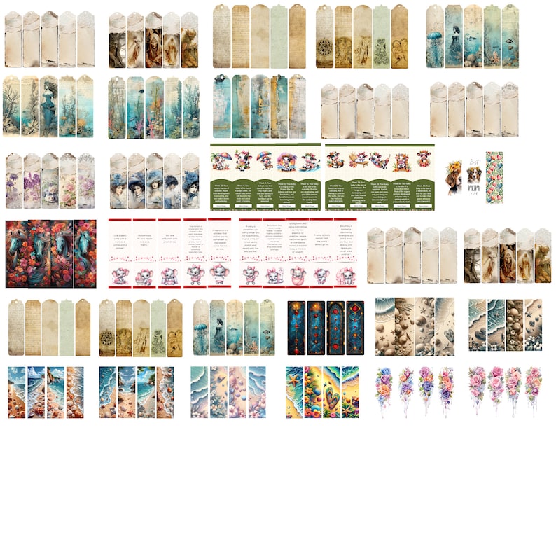 Bookmark 900 Mega Bundle,bookmark Png,retro Bookmark,vintage Bookmark ...
