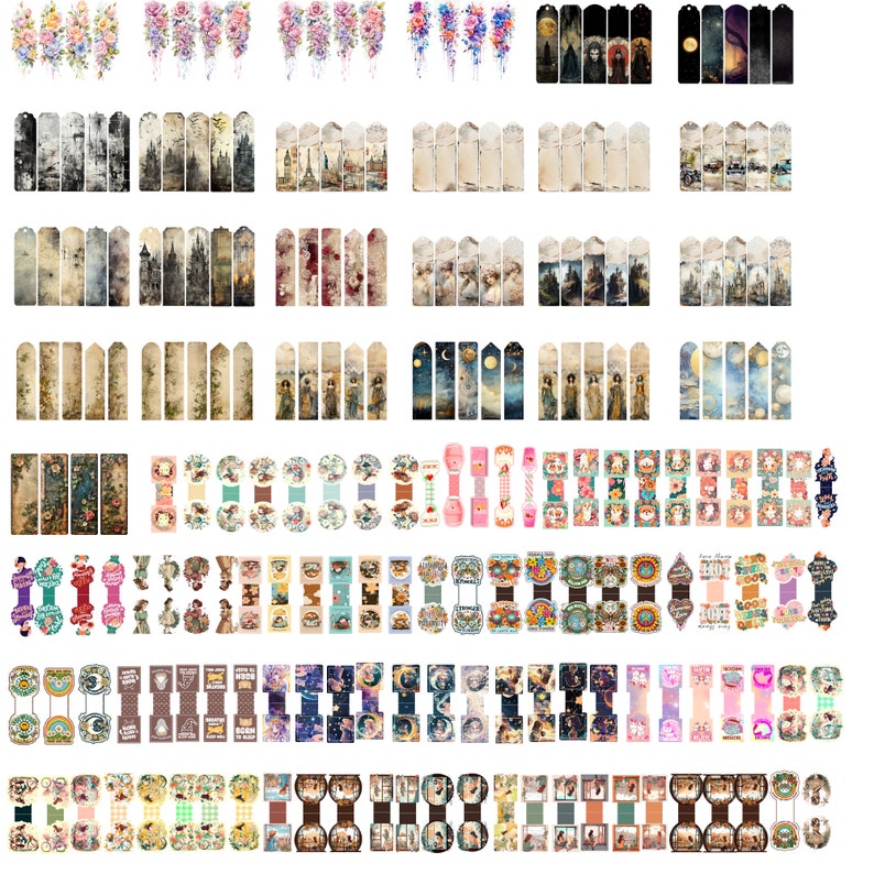 Bookmark +900 Mega Bundle,bookmark Png,retro Bookmark,vintage Bookmark ...