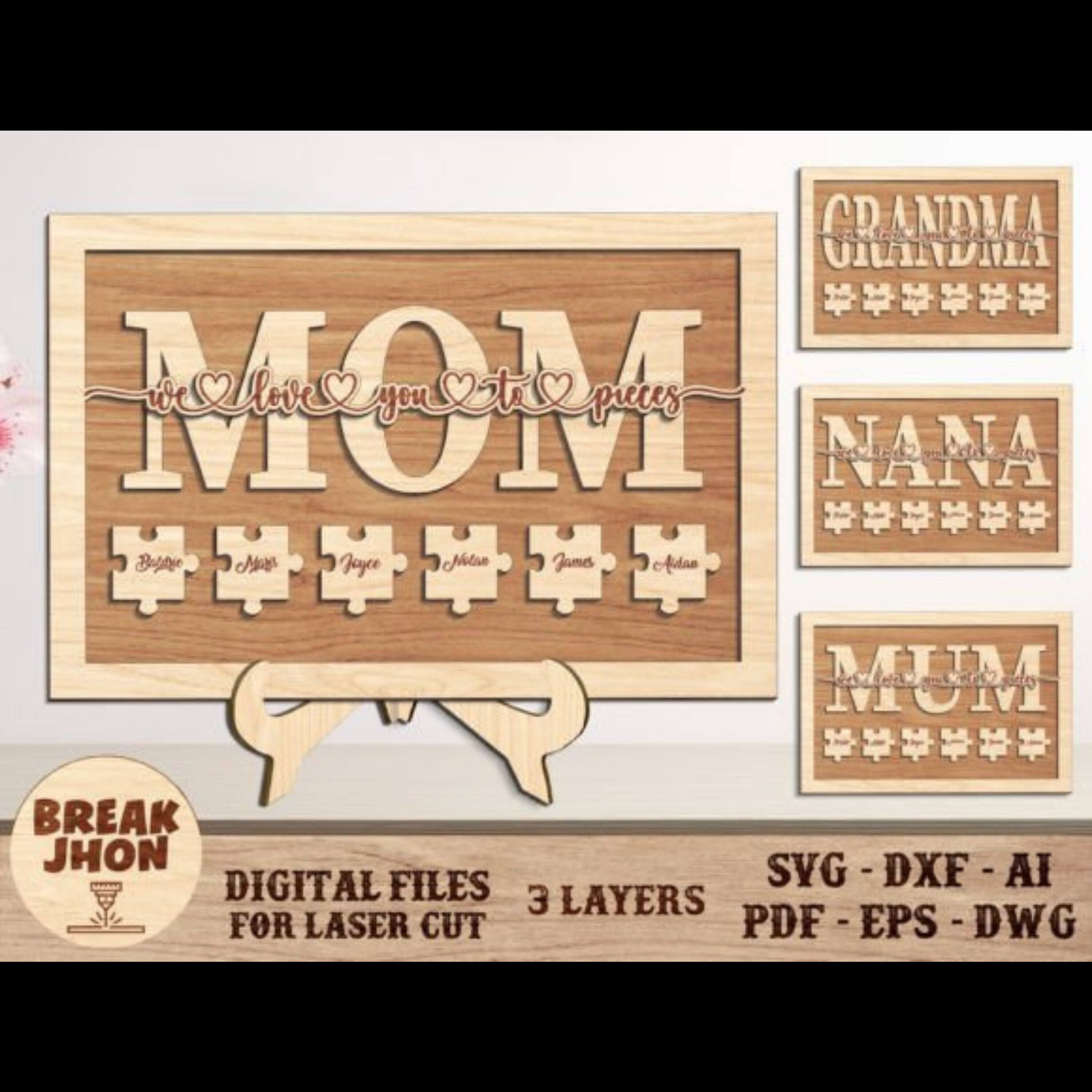 Personalized Mother's Day Mega Bundle,laser Cut Bundle,90 Mother's Day ...
