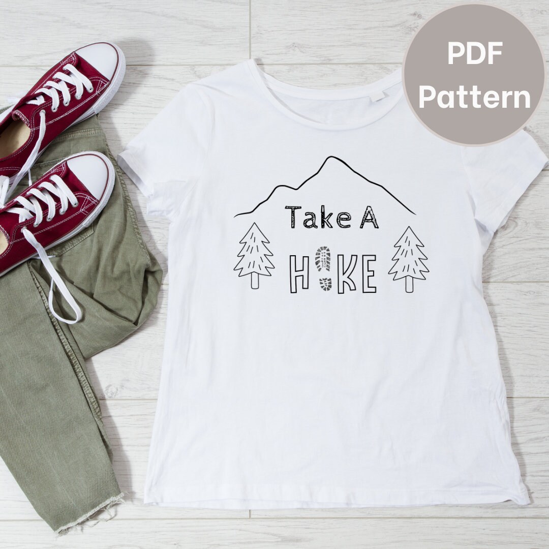 Take a Hike Embroidery Pattern PDF, Hiking Embroidery Design - Etsy