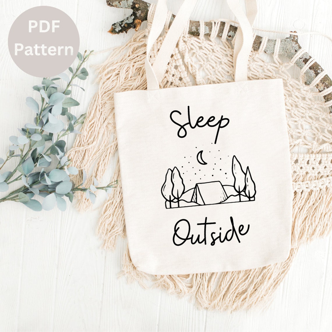 Camping Embroidery Pattern; Camp Decor, Printable Hand Embroidery ...