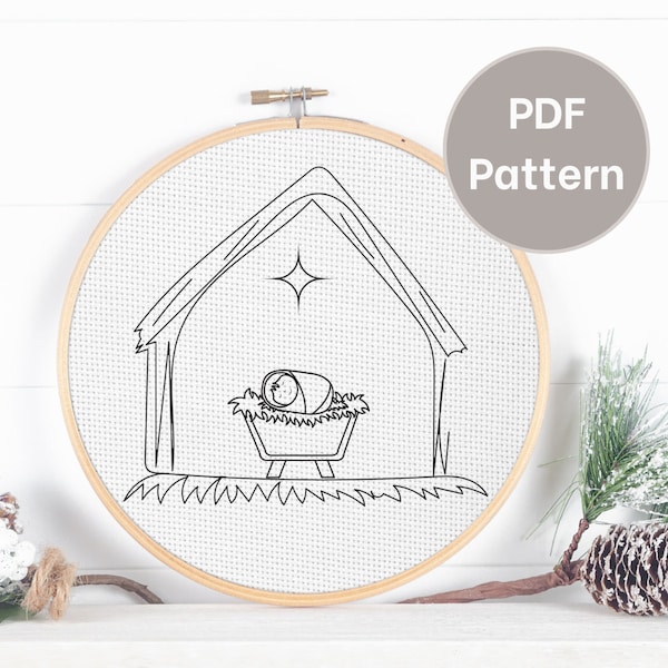 Nativity Embroidery - Etsy