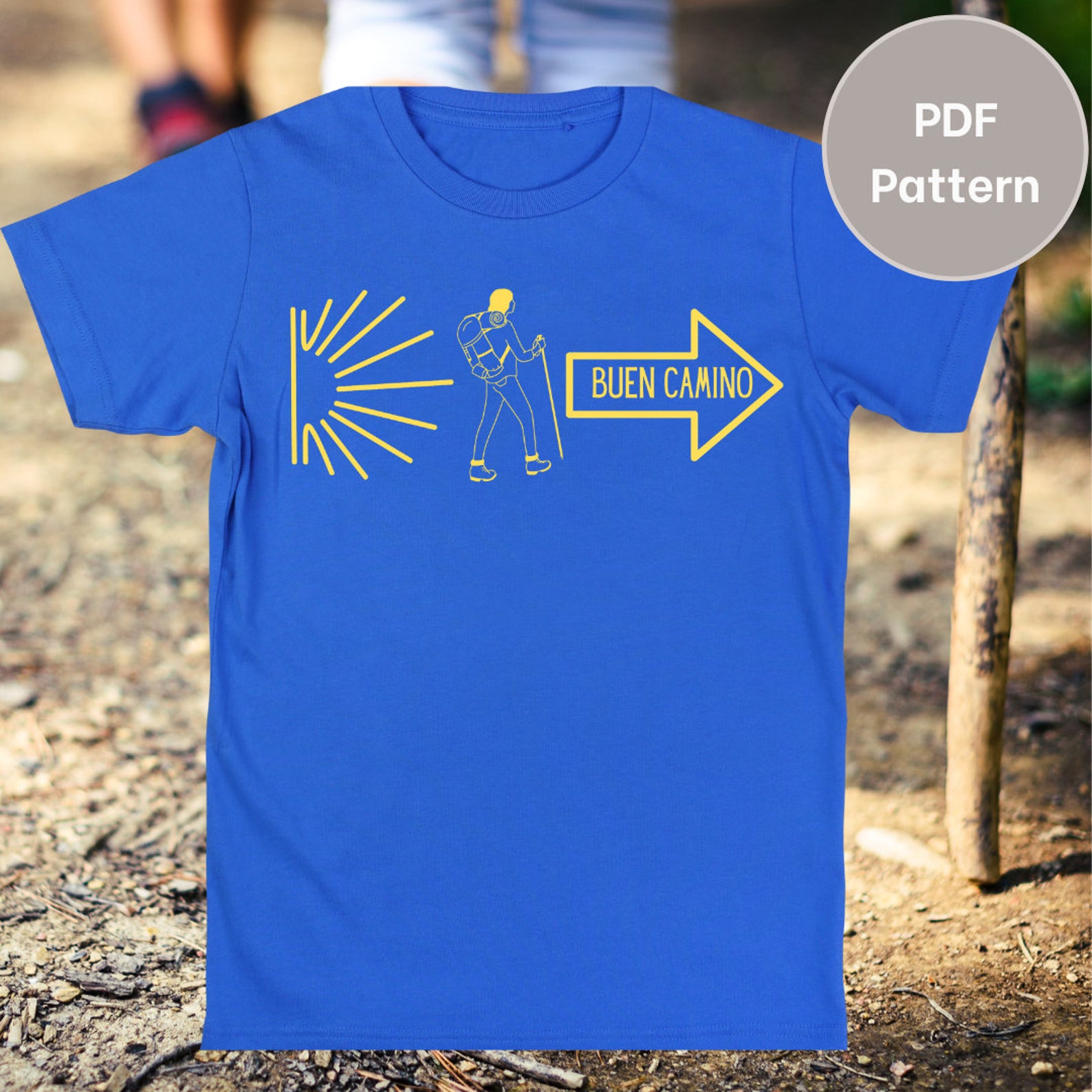 Camino De Santiago Embroidery Pattern; Hiking Embroidery Design; Camino ...