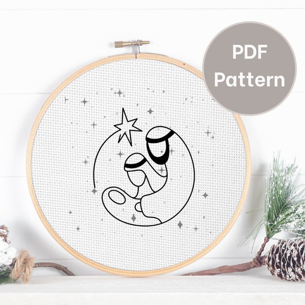 Nativity Hand Embroidery Pattern - Etsy