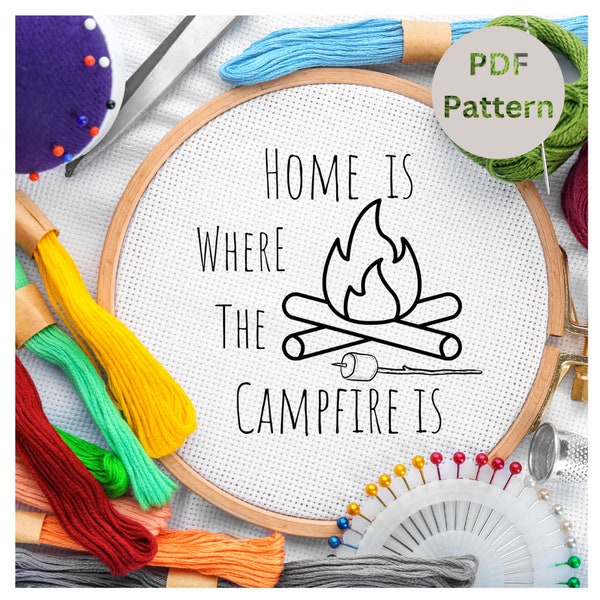 Camping Embroidery - Etsy