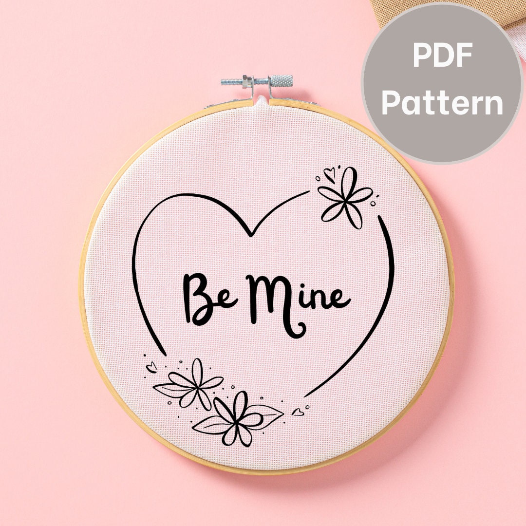 Valentine's Embroidery Design Bundle, Hand Embroidery Pattern PDF ...