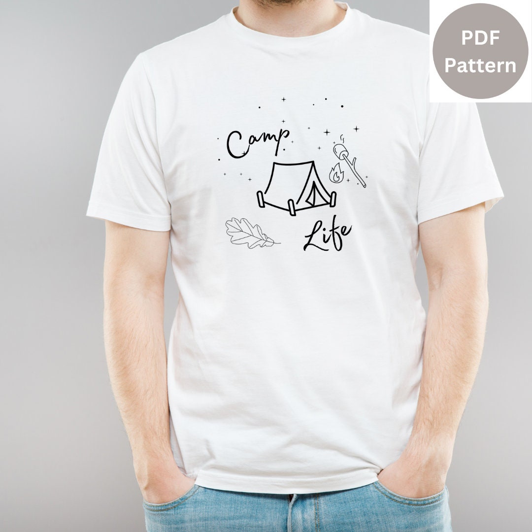 Camping Embroidery Design Printable Embroidery Pattern PDF - Etsy