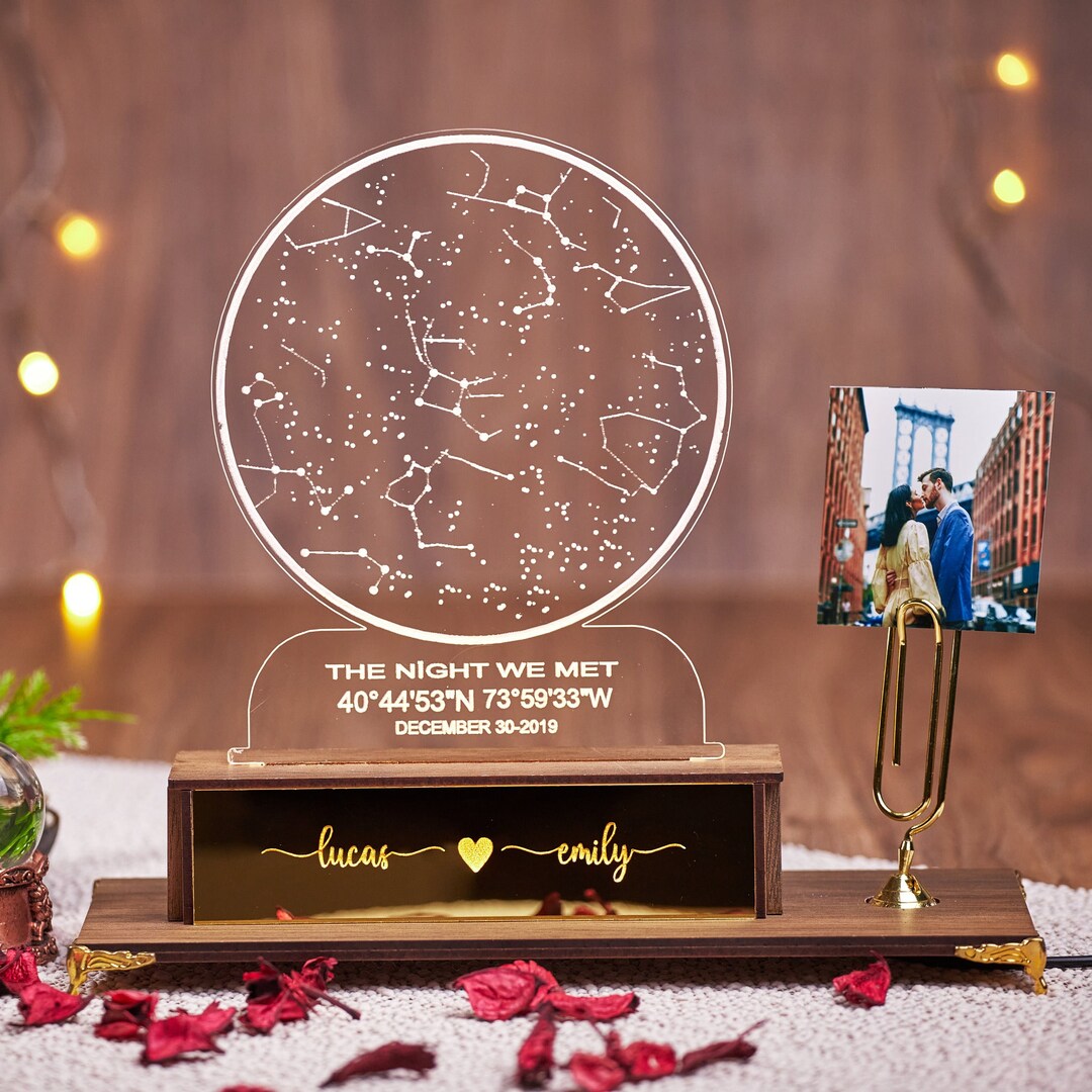 Custom Constellation Map Lamp Night Sky Anniversary Gift - Etsy UK