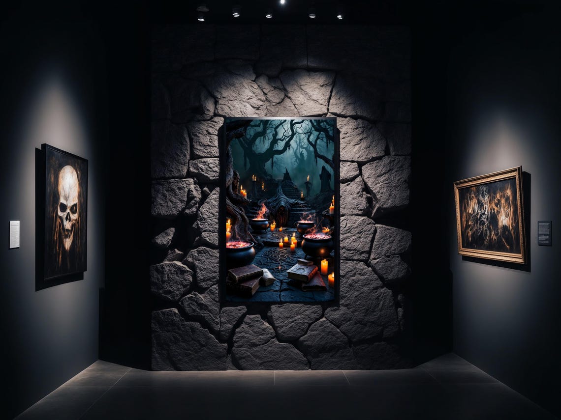 Witch's Lair Wall Art | Mystical Halloween Print | Digital Download ...