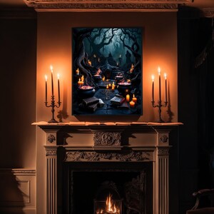 Witchs Enchanted Lair Mystical Halloween Wall Art Dark Fantasy Decor ...