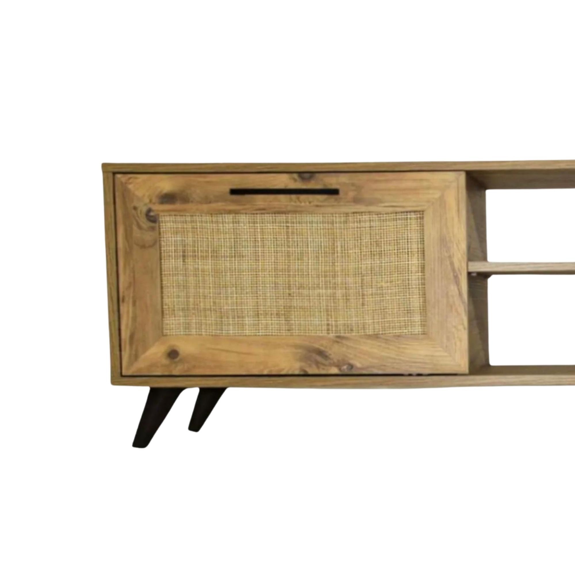 Rattan Tv Unit, Rattan Tv Console, Rattan Media Centers, Vintage Tv ...