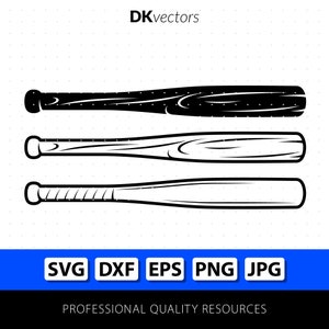 Wooden Baseball Bat SVG Instant Download .svg .png .dxf .eps .jpg for ...