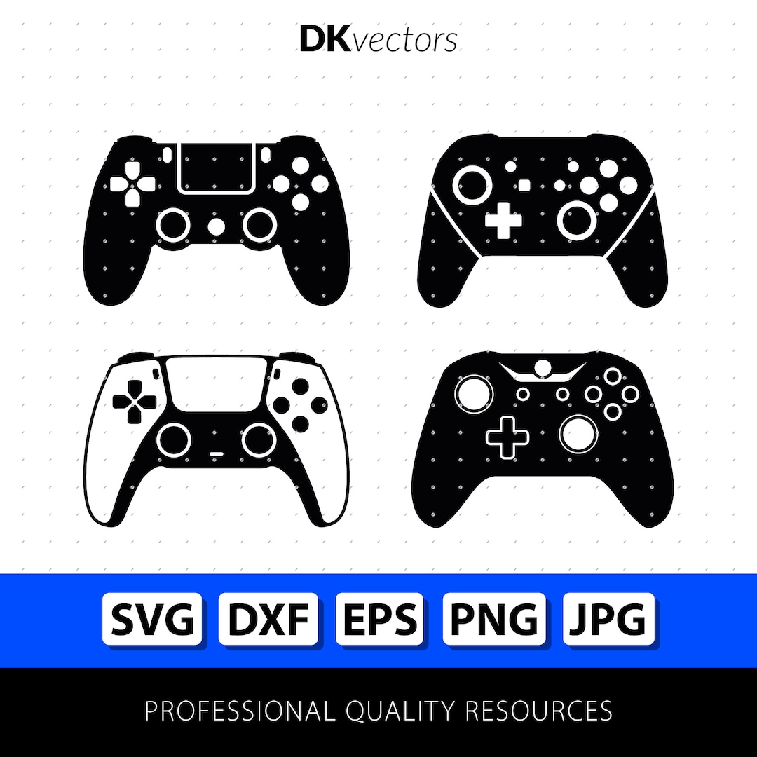 Game Controllers SVG Instant Download .svg .png .dxf .eps .jpg for ...