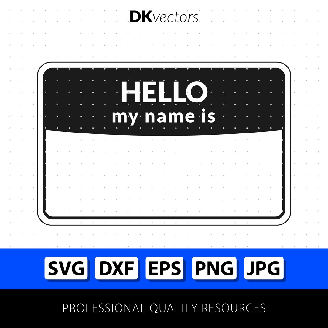 Name Labels SVG Instant Download .svg .png .dxf .eps .jpg for Shirts ...