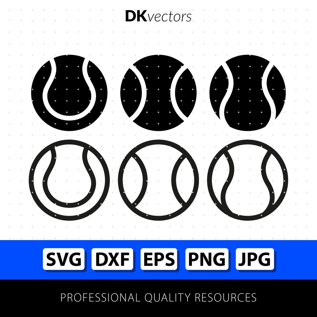Tennis Balls SVG Instant Download .svg .png .dxf .eps .jpg for Shirts ...