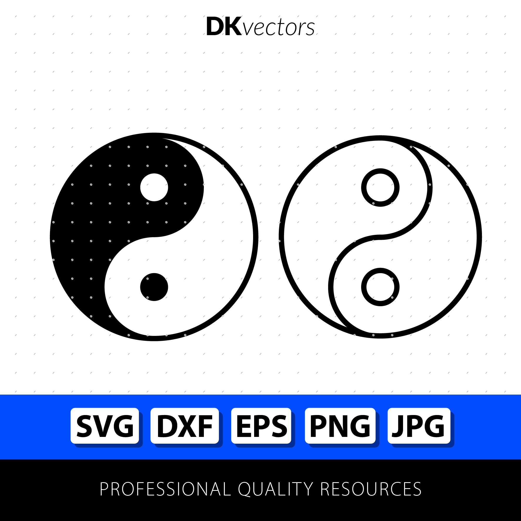 Yin Yang SVG Instant Download .svg .png .dxf .eps .jpg for Shirts ...