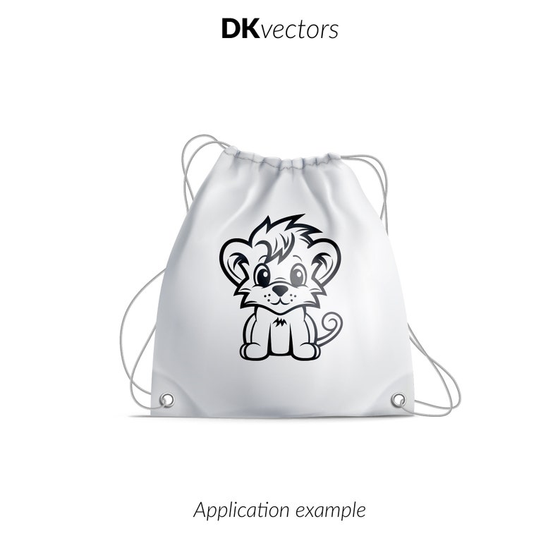 Cute Baby Lion SVG Instant Download .svg .png .dxf .eps .jpg for Shirts, Sublimation, Clipart ...