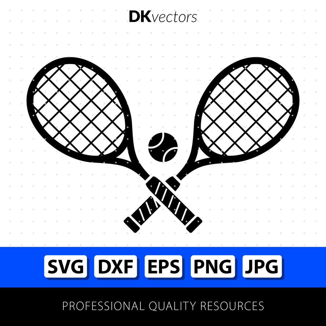 Tennis Racket SVG Instant Download .svg .dxf .png .eps .jpg for Shirts ...