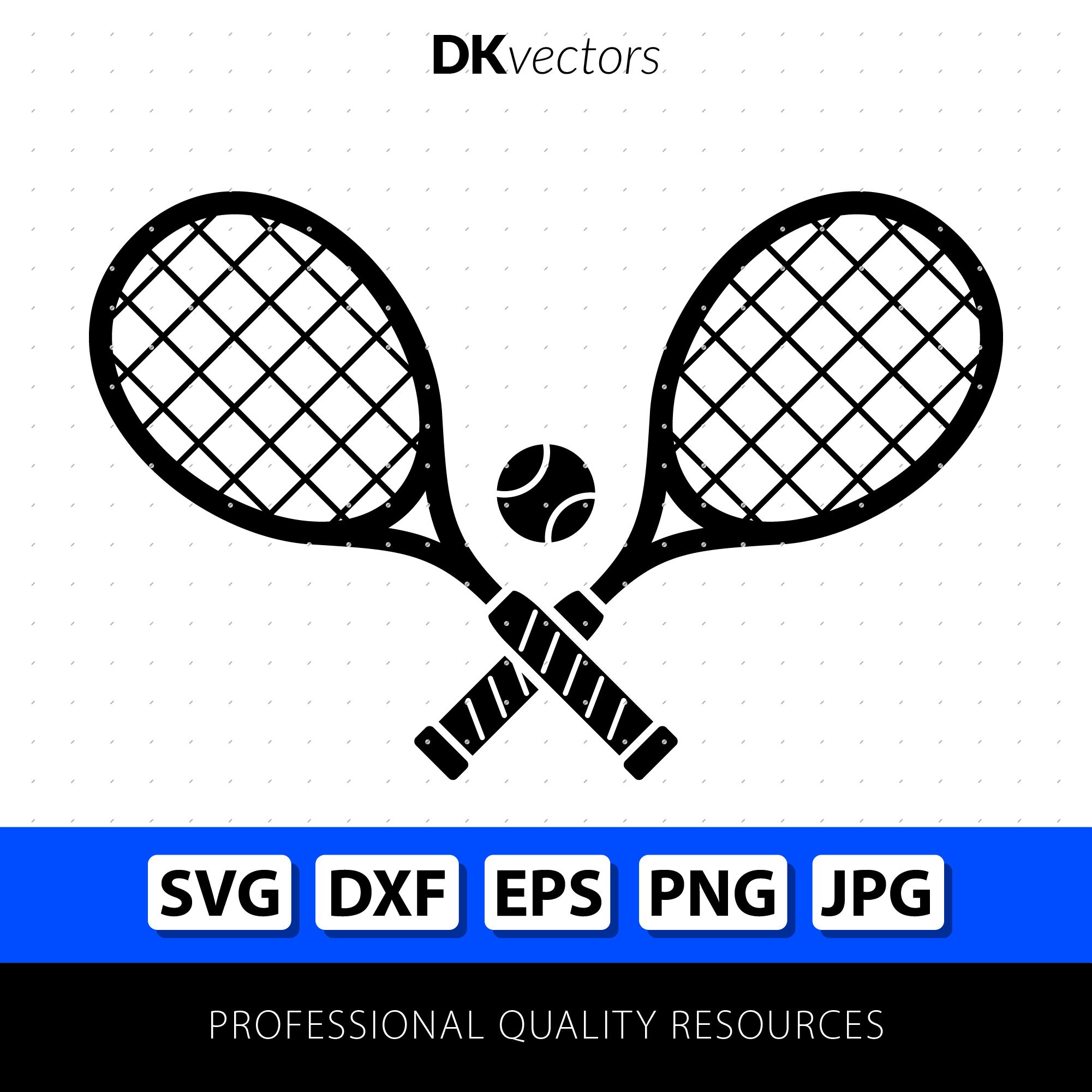 Tennis Racket SVG Instant Download .svg .dxf .png .eps .jpg for Shirts ...