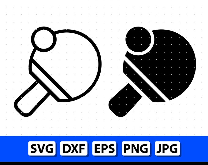 Table Tennis Racket SVG Instant Download .svg .dxf .png .eps .jpg for ...