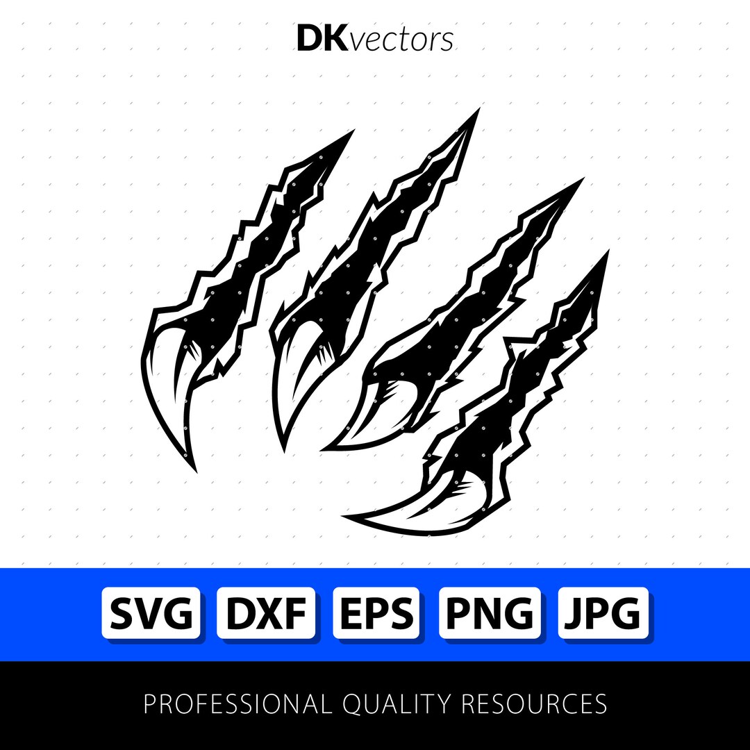 Claw Marks SVG Instant Download Claw Skratch .svg .dxf .png .eps .jpg ...