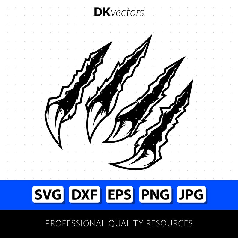 Claw Marks SVG Instant Download Claw Skratch .svg .dxf .png .eps .jpg ...