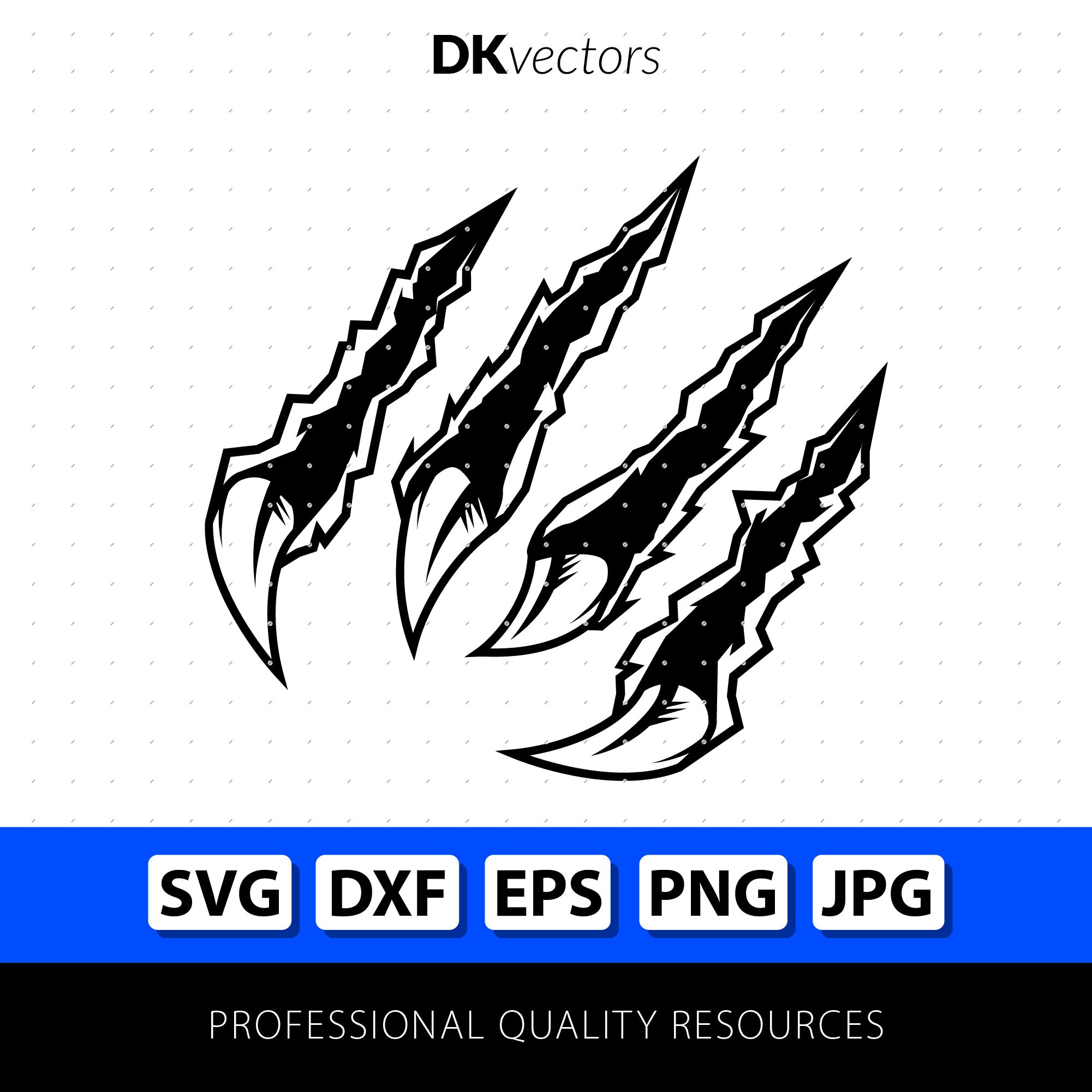 Claw Marks SVG Instant Download Claw Skratch .svg .dxf .png .eps .jpg ...